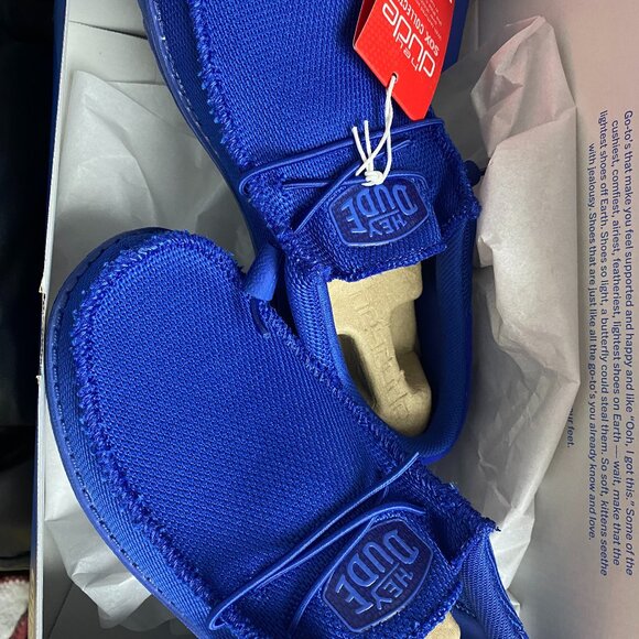 Hey Dude | Shoes | True Blue Hey Dudes Wally Funk Mono | Poshmark